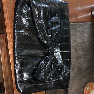 Lee Sands | Bags | Lee Sands Black Genuine Eel Skin Purse | Poshmark